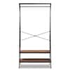 Baxton Studio Laima Brown and Black Coat Rack with Freestanding Shelves ...