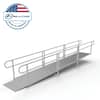 EZ-ACCESS PATHWAY 18 ft. Straight Aluminum Wheelchair Ramp Kit with ...