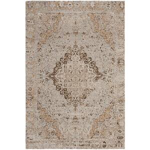 SAFAVIEH Classic Vintage Taupe 6 ft. x 9 ft. Floral Area Rug CLV110E-6