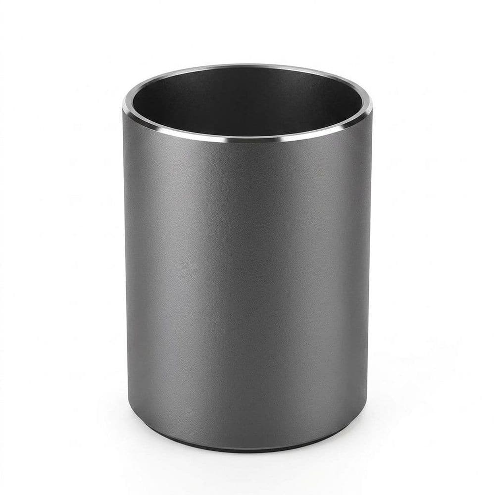 3.15 in. Round Aluminum Metal Pen Holder, Desktop Pencil Cup Organizer ...