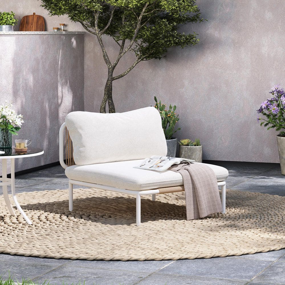 Reviews for Crestlive Products 1-Piece Drawcord Metal Outdoor Sectional ...
