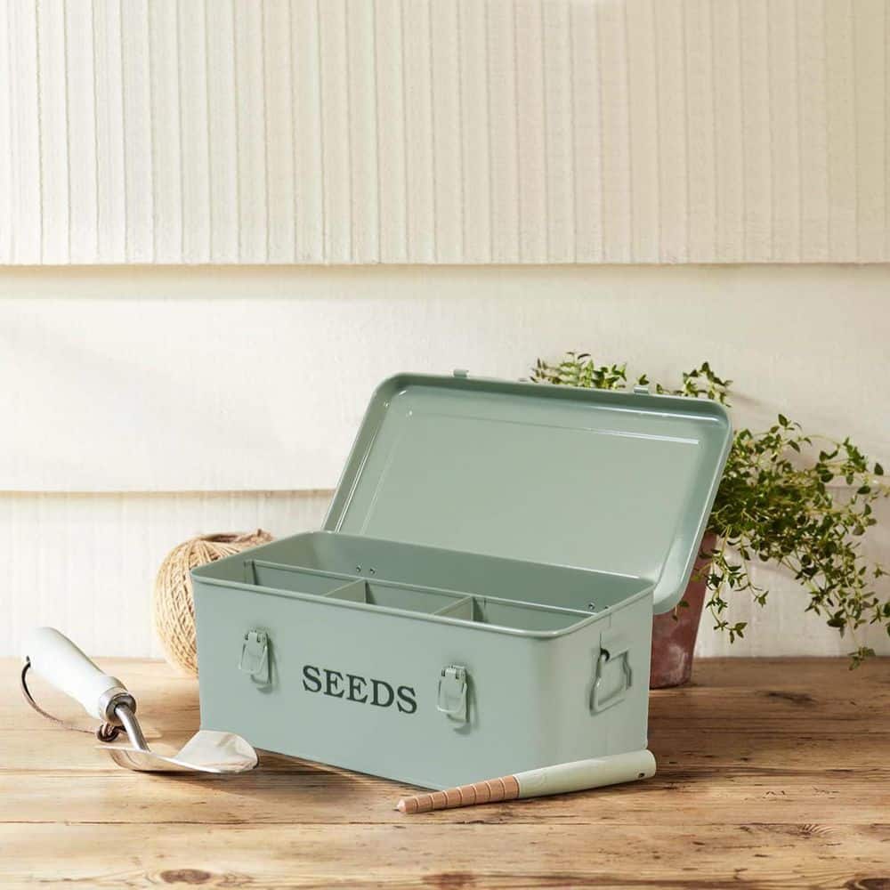 Garden Seed Storage Box for Organizing Seed Packets, Metal Seed Saving ...