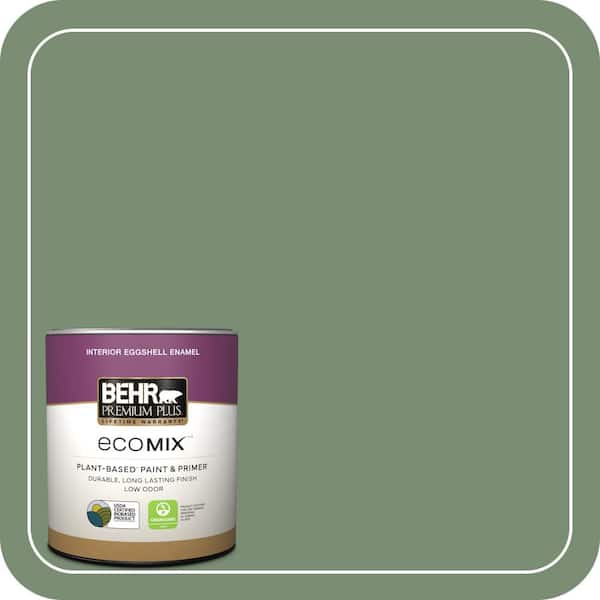 BEHR PREMIUM PLUS 1 qt. #PPU11-02 Shallot Bulb Eggshell Enamel EcoMix ...