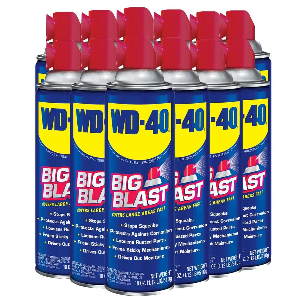 WD-40 18 oz. Big Blast, Multi-Purpose Lubricant Spray (12-pack) 490095 ...