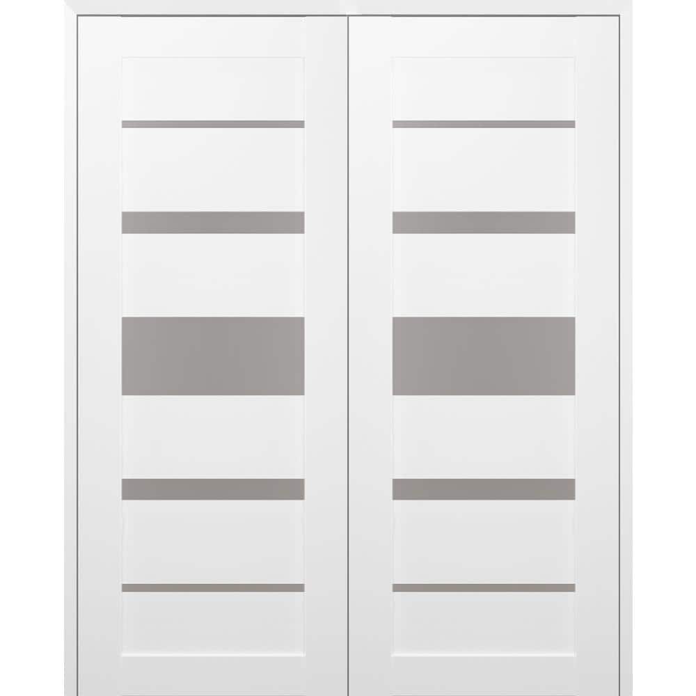 Belldinni Kina 60 in. x 96 in. Both Active 5-Lite Bianco Noble Wood ...