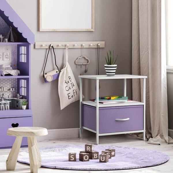 Lilac bedside table store