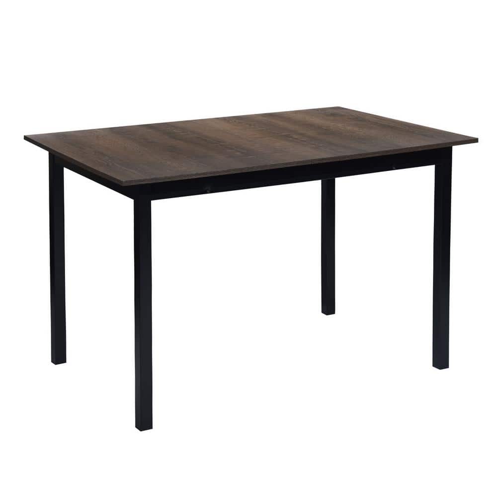 FurnitureR 1 piece Dining Table Brown Extendable BARI BLACK - The Home ...