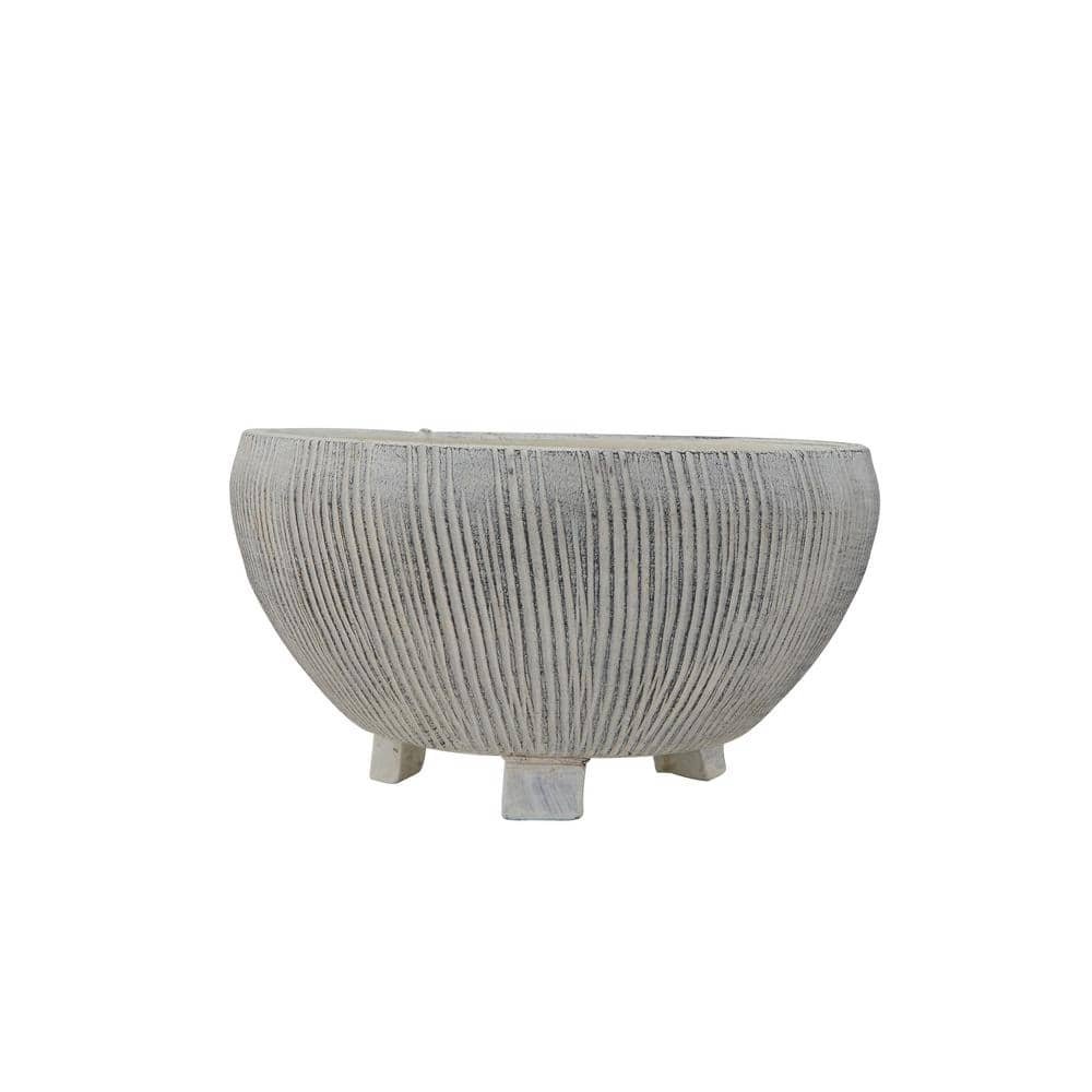 Storied Home 8.25 in. L x 8.25 in. W x 4.5 in. H 5 qts. Cream Clay ...