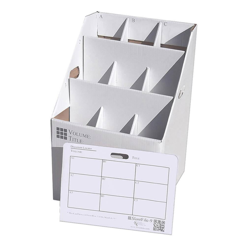 OFFEX Upright Rolled File Storage White (9-Slots) OF-SLANTFILE-9 - The ...