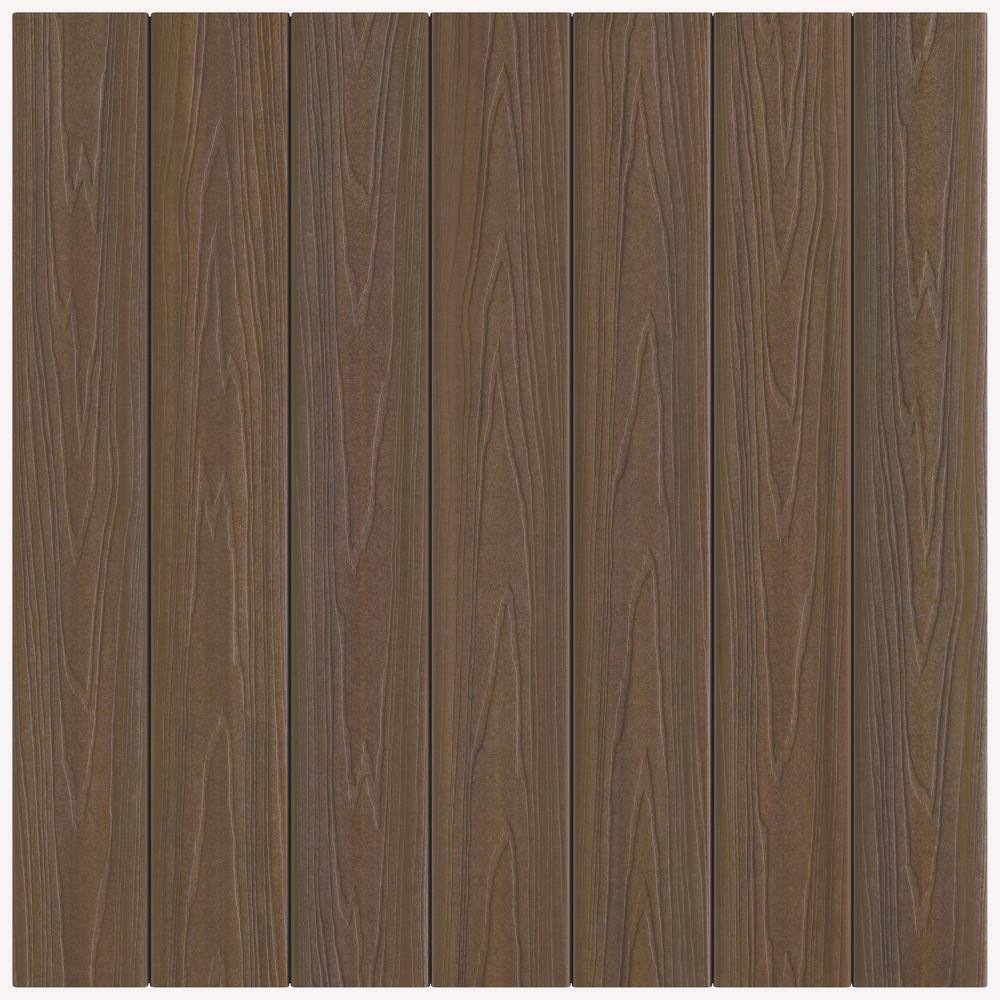 Fiberon ArmorGuard 15/16 in. x 5-1/4 in. x 8 ft. Forest Brown Square ...