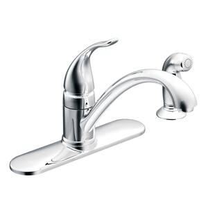 MOEN Commercial 2-Handle Low-Arc Kitchen Faucet in Chrome-8780 - The ...