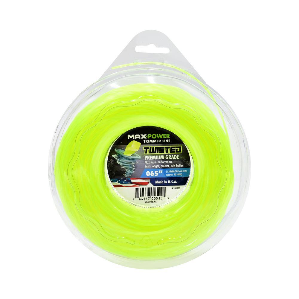 MaxPower 0.065 in Dia 200 ft. L Twisted Trimmer Line 338806 - The Home ...