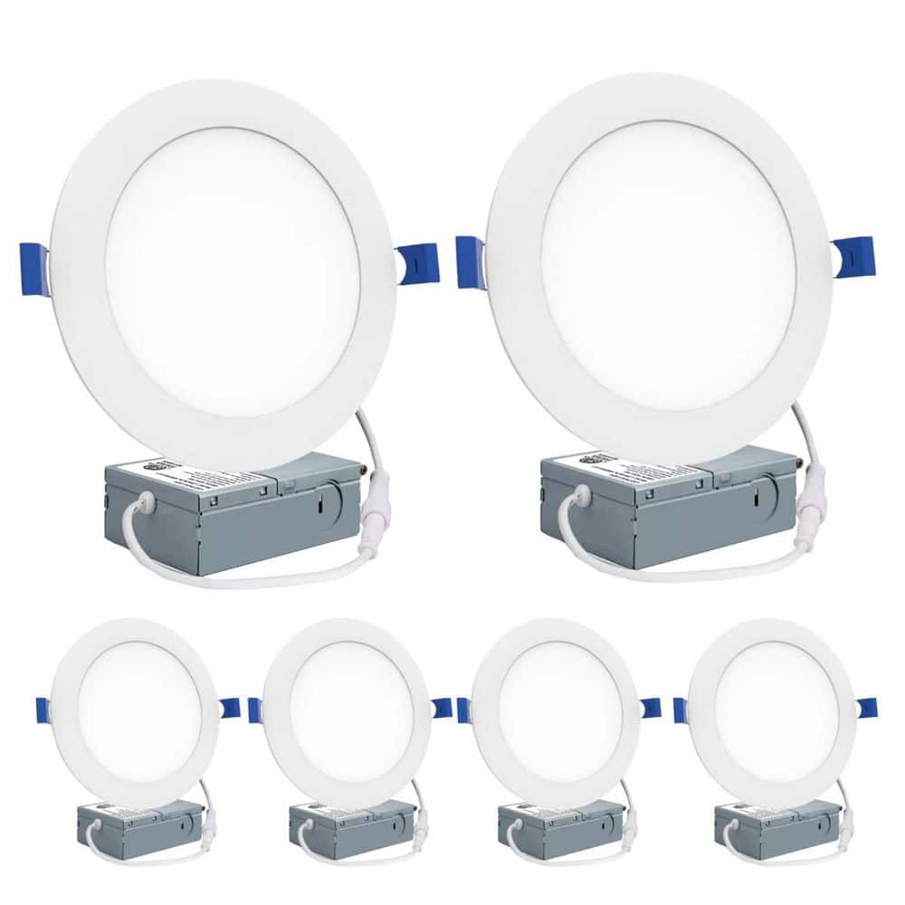 KOAOEIRS 5/6 in. Ultra Thin Indoor/Outdoor Integrated LED Recessed ...