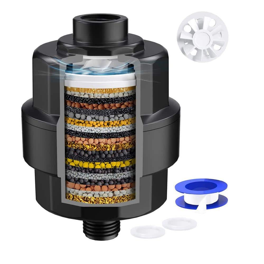 Lukvuzo 20-Stage Shower Head Filter for Hard Water High Output Water ...