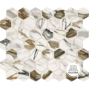 Daltile Maisto Safari Calacatta 10 in. x 12 in. Matte Ceramic Hexagon ...
