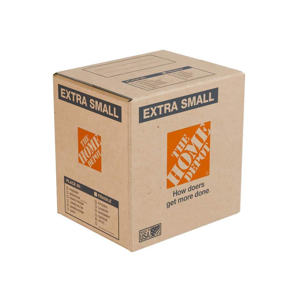 The Home Depot 10 in. L x 8 in. W x 10 in. D Extra Small Moving Box ...