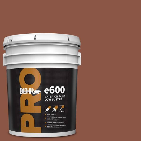 BEHR PRO 5 gal. #S180-7 True Copper Low Luster Exterior Paint PR62305 ...