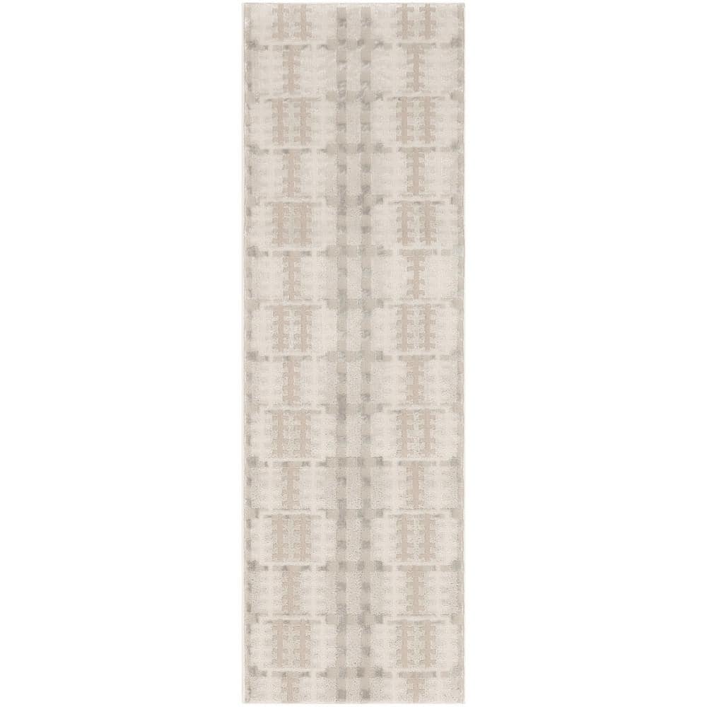 Nourison Nordic Ivory Multicolor 2 ft. x 6 ft. All-over design ...