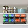 Oumilen Black Can Organizer Rack Stackable Dispenser, 20 Standard 12 oz ...