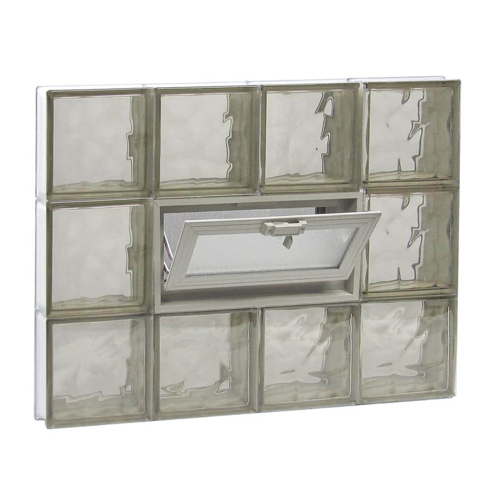 Clearly Secure 31 in. x 23.25 in. x 3.125 in. Frameless Wave Pattern ...