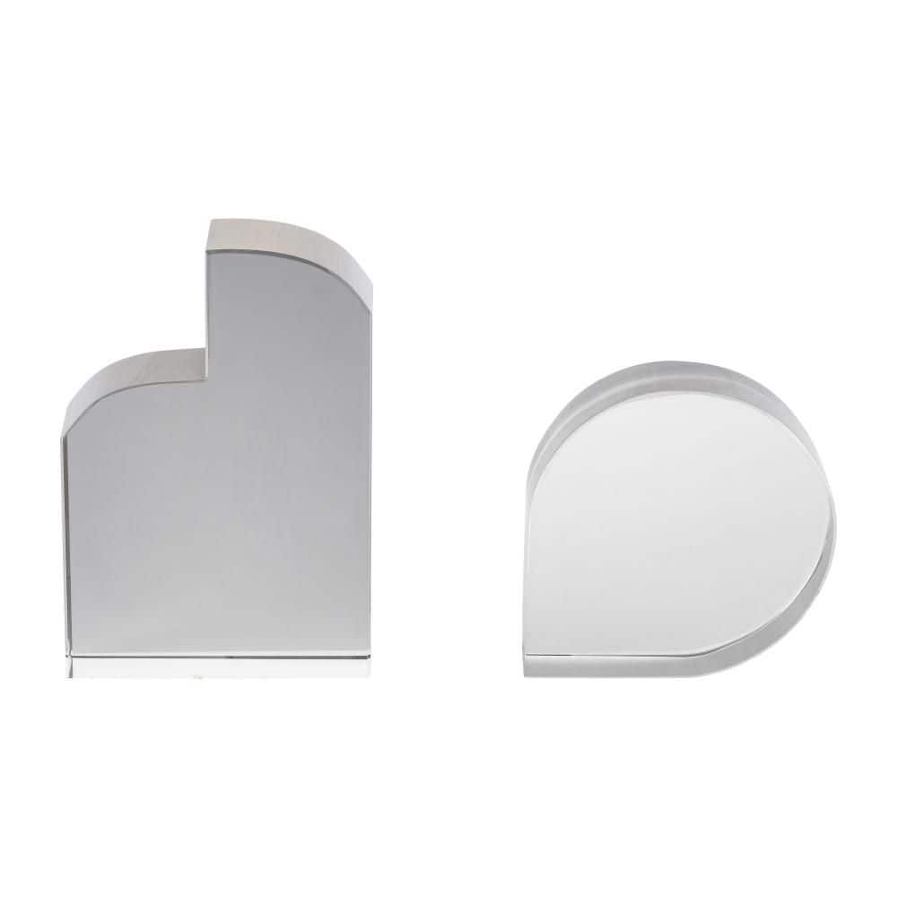 Liv & Skye 7 in. Gray Glass Crystal Modern Teardrop and Arch Design ...