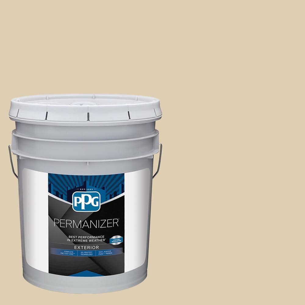 PERMANIZER 5 gal. PPG1098-3 Sand Fossil Flat Exterior Paint PPG1098-3PZ ...