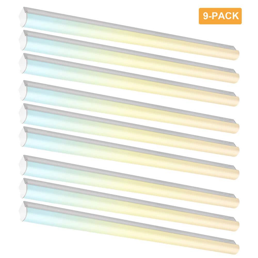 RUN BISON 4 ft. Linear Integrated LED Dimmable Strip Light Shop Light ...