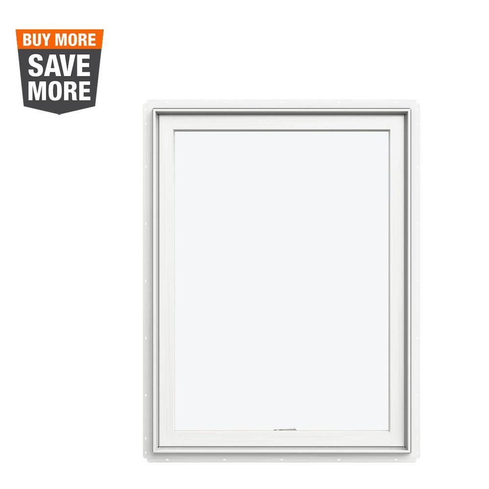 JELD-WEN 36 in. x 48 in. W-5500 Left-Hand Casement Wood Clad Window ...