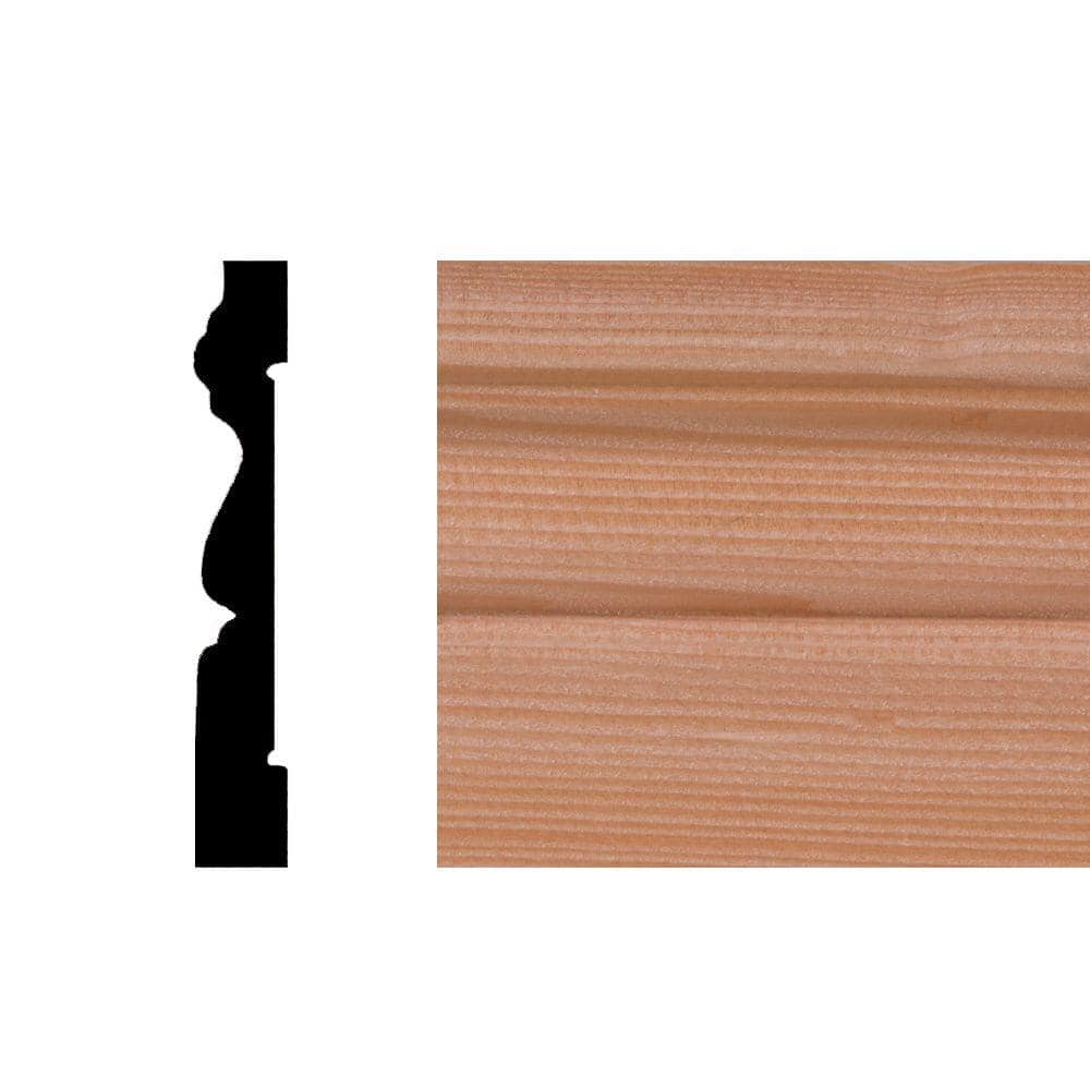WAS414 9/16 in. x 3-3/16 in. Hemlock Wood Base Moulding HDH414 - The ...