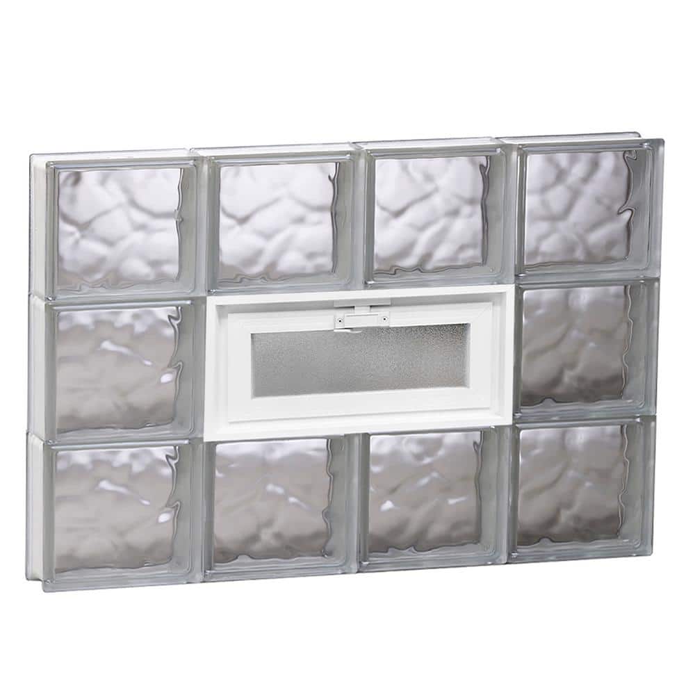 Clearly Secure 31 in. x 23.25 in. x 3.125 in. Frameless Wave Pattern ...