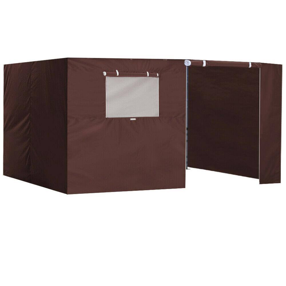 Terracemaster Series 10 ft. x 15 ft. Brown Pop-up Canopy Tent with 4 ...