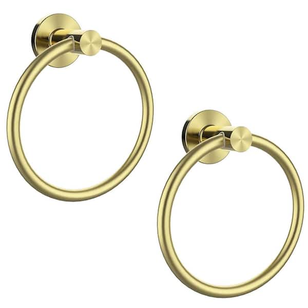 ruiling Stainless Steel 2-Pack Wall Mounted Towel Ring with Pivots in ...