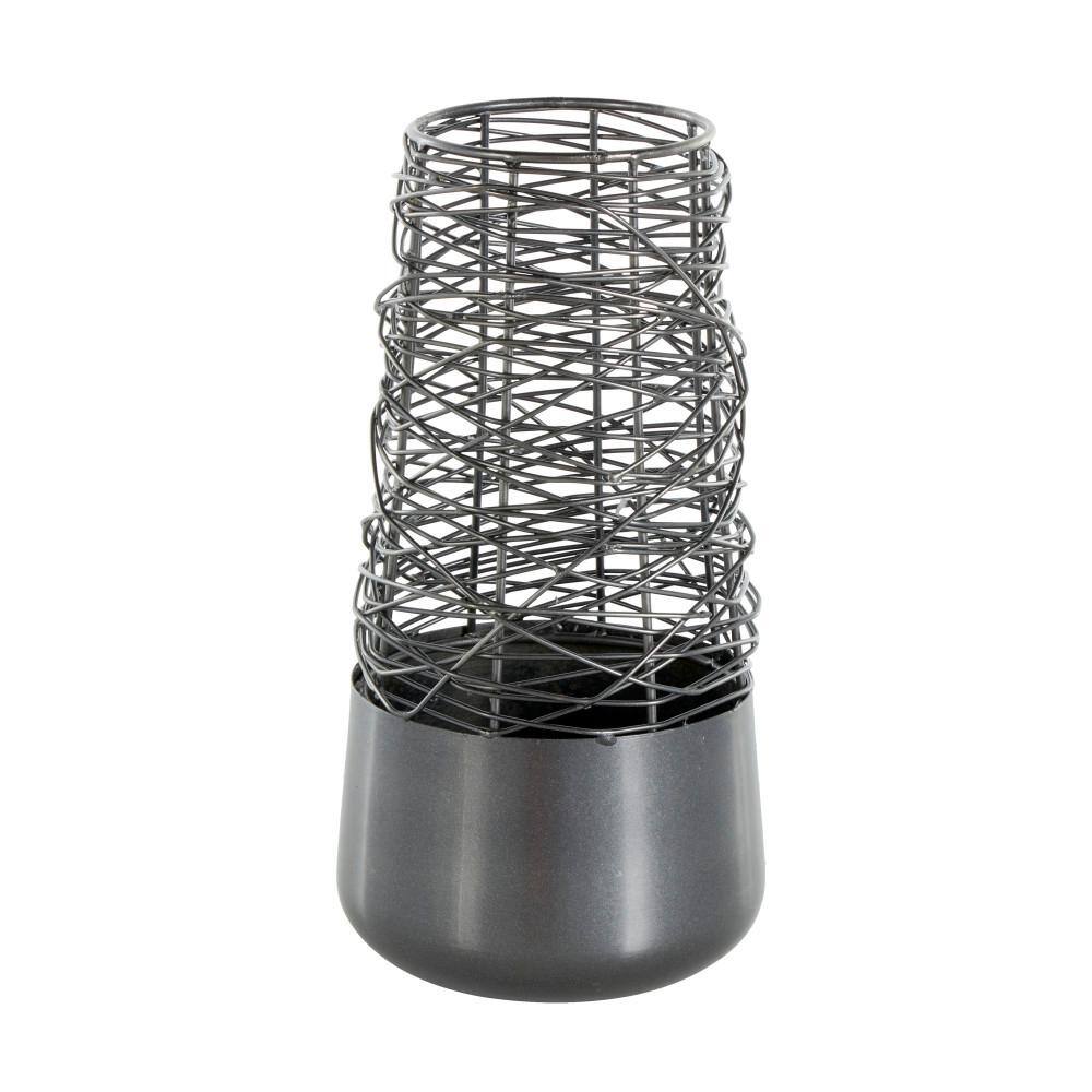 Litton Lane Black Intertwined Wire Metal Abstract Decorative Vase with ...