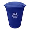 Otto Environmental Systems 32 Gal. Blue Recycling Container with Lid ...
