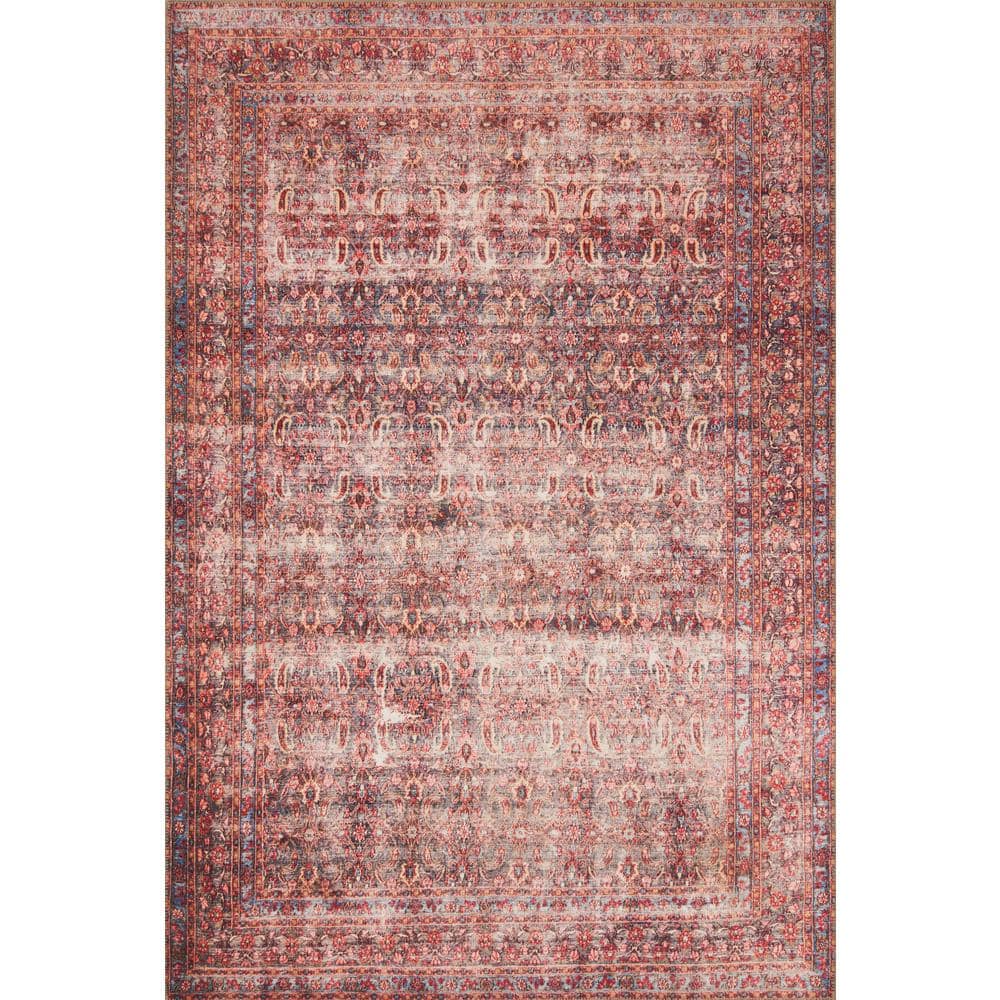 Loloi Loren Eggplant/Crimson 7 ft. 6 in. x 9 ft. 6 in. Distressed ...