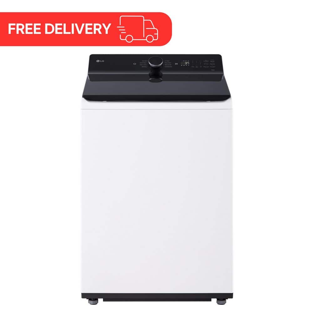 LG 5.3 cu. ft. SMART Top Load Washer in Alpine White with Agitator ...