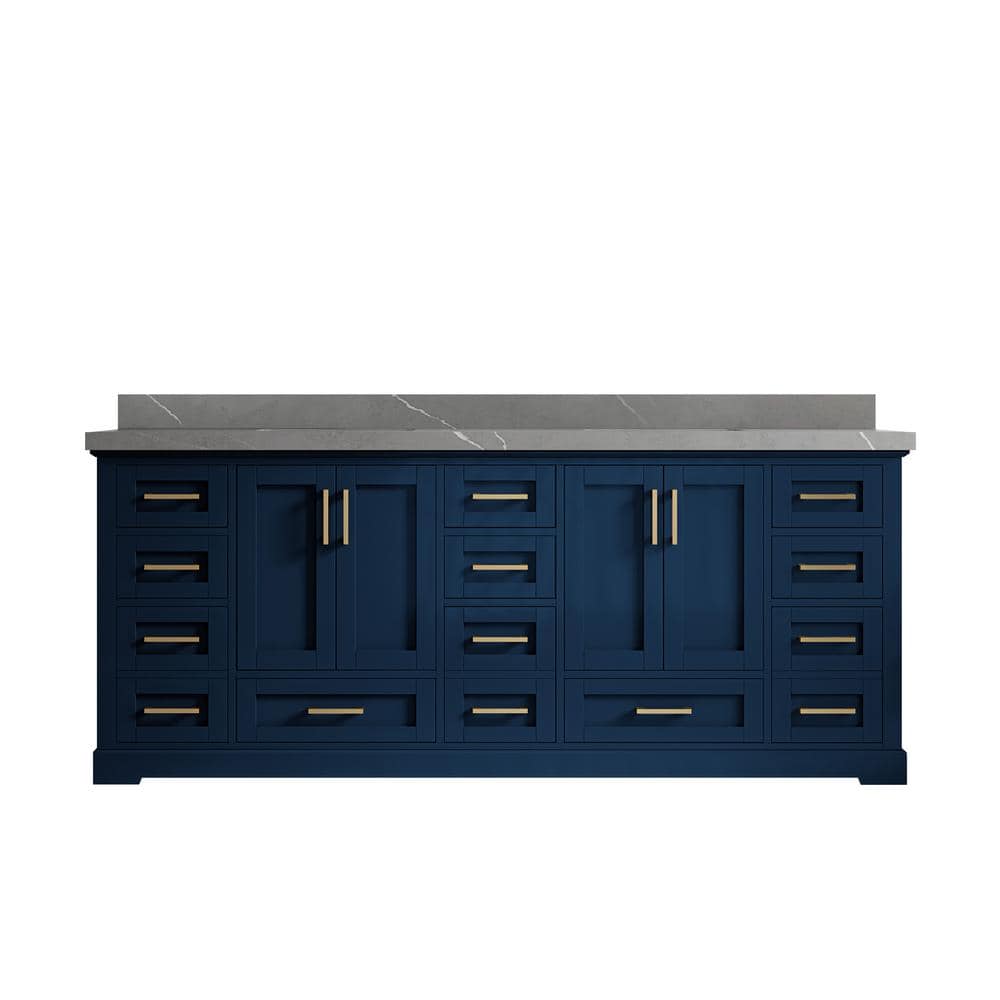 Willow Collections Boston 84 in. W x 22 in. D x 36 in. H Double Sink ...