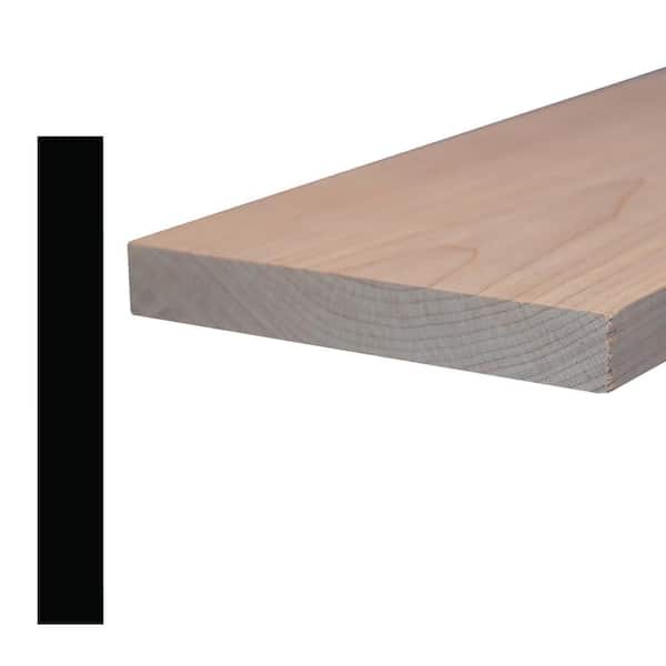 Alexandria Moulding 3/4 in. T x 5-1/2 in. W x R/L Aspen Wood S4S Board ...