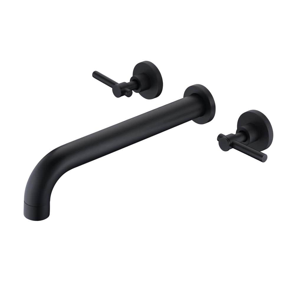SUMERAIN Modern 2-Handle Wall Mounted Roman Tub Faucet with Spot ...