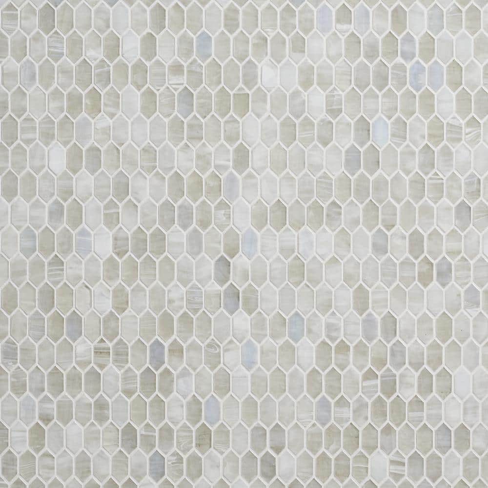 Ivy Hill Tile Glimmer Iridescent Mist 4 in. x 0.16 in. Polished Glass ...