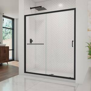 DreamLine Sapphire-V 48 in. W x 76 in. H Sliding Semi Frameless Bypass Shower Door in Oil Rubbed ...