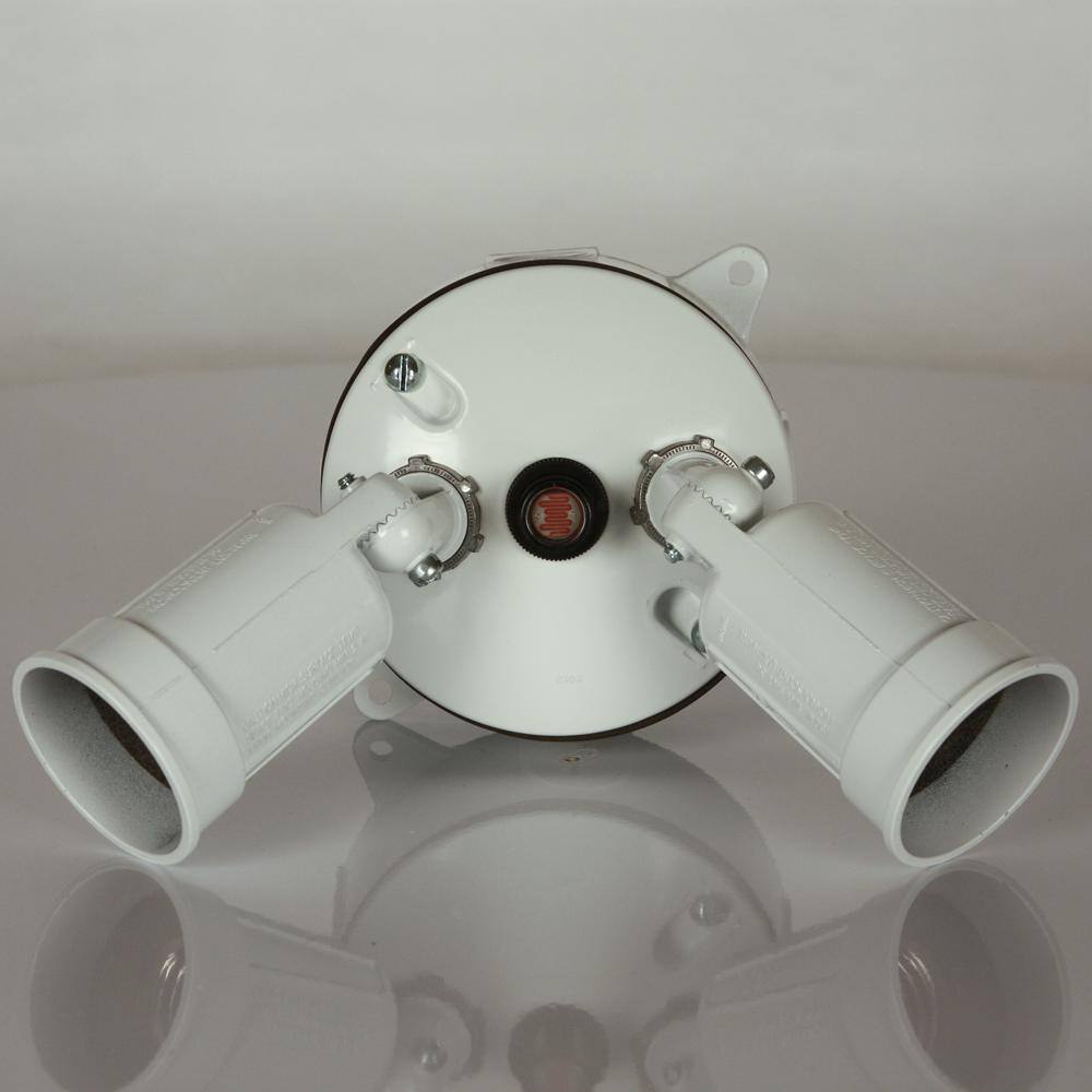 BELL N3R White 4 in. Round Light Kit with Box, Cover, Photocell and 2 ...