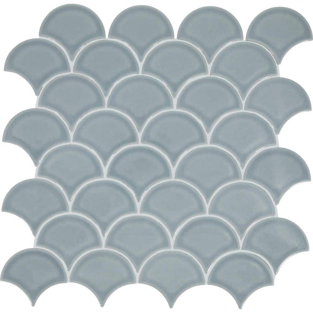 Daltile Revalia Remix Exquisite Sky 13 in. x 13 in. Glossy Ceramic Fan ...