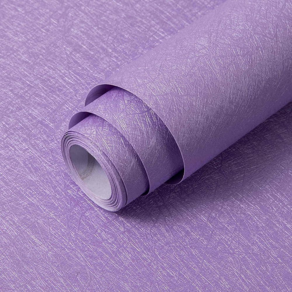 Purple Solid Color Embossed Peel and Stick Self-Adhesive Wallpaper Roll ...