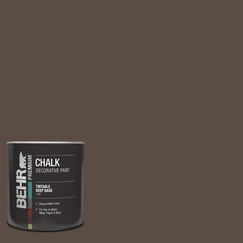 BEHR PREMIUM 1 qt. #PPU5-19 Dark Truffle Interior Chalk Decorative ...