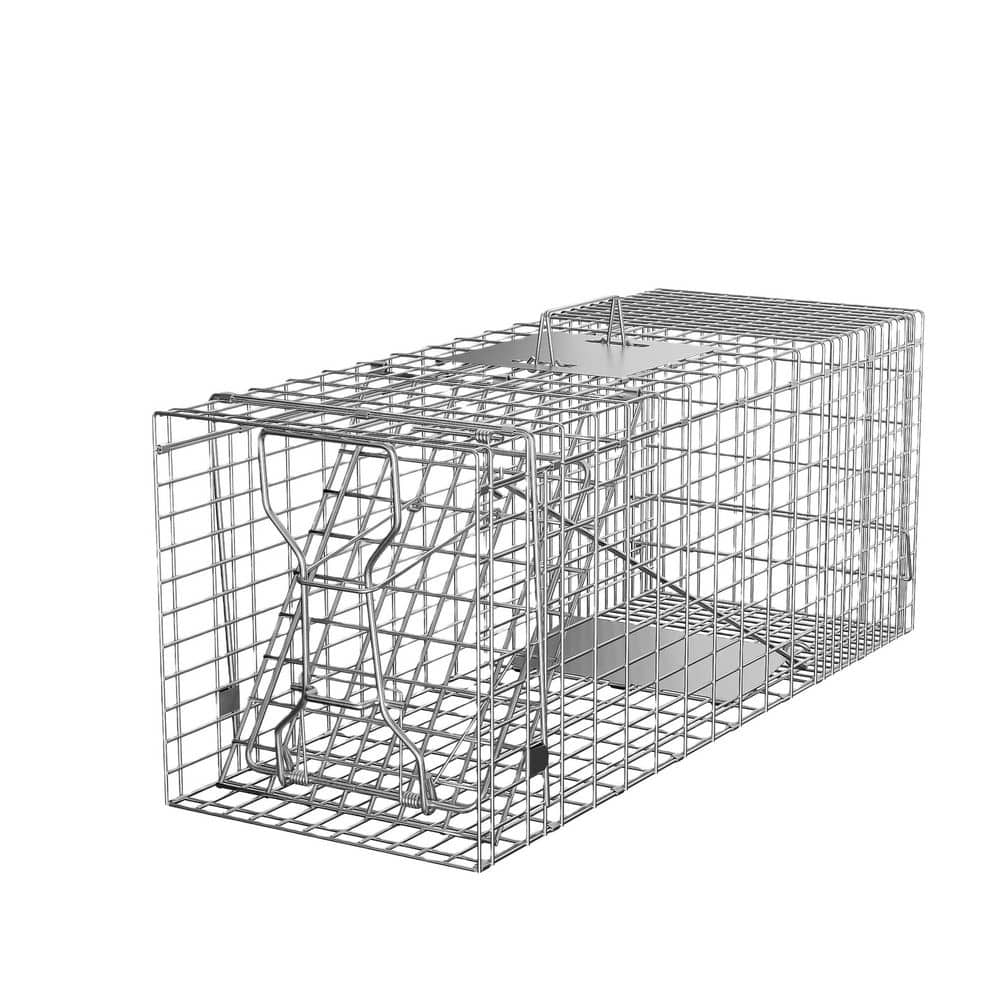 OGETFUUR 32 in. x 12 in. x 12.5 in. Live Animal Cage Trap with Iron ...