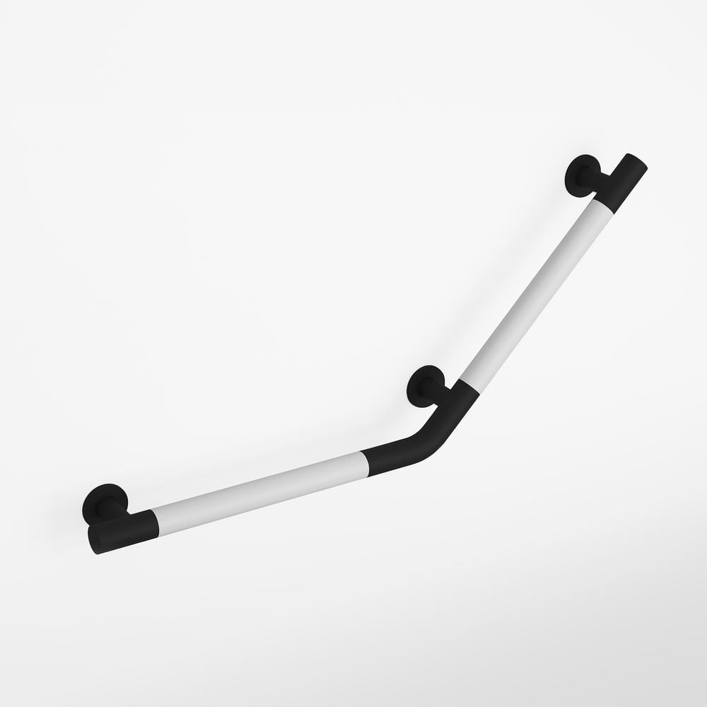 Swiss Madison Auvergne 18 in. x 18 in. Angled Grab Bar in Matte Black ...