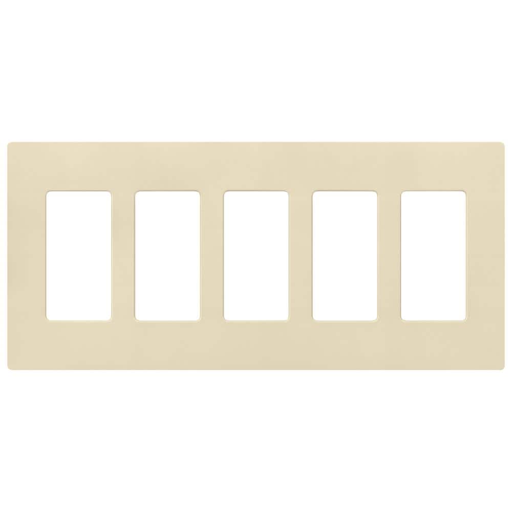 Lutron Claro 5 Gang Wall Plate for Decorator/Rocker Switches, Satin ...