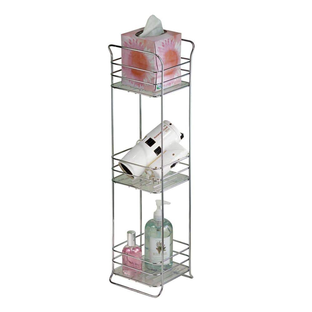 interDesign Cero 3-Tier Floor-Standing Metal Bath Tower 97597CX - The ...