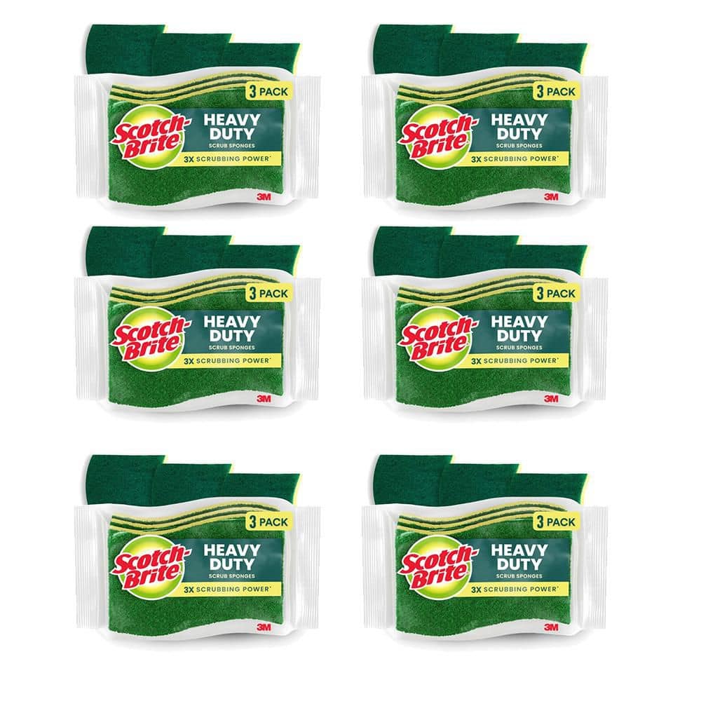 Scotch-Brite Heavy-Duty Scrub Sponge (18-Pack) HD-3 COMBO3 - The Home Depot